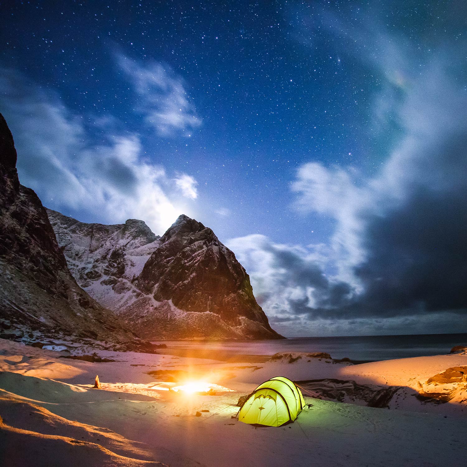 Beach Camping Wallpaper